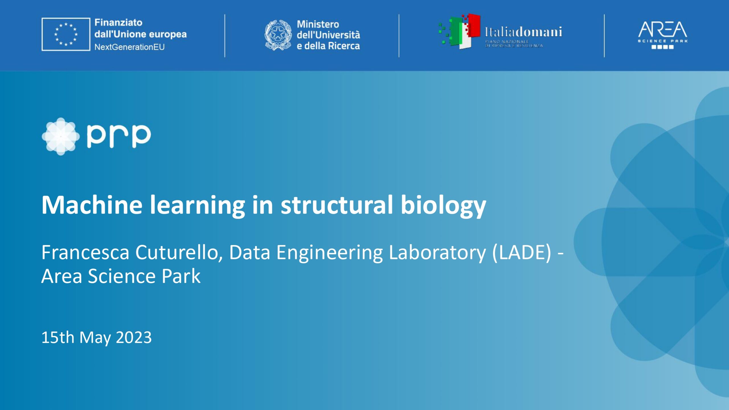 Machine learning in structural biology - Area Science Park